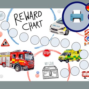 Reward Chart for Boys Printable Behavior Chart Children Sticker Chart ...