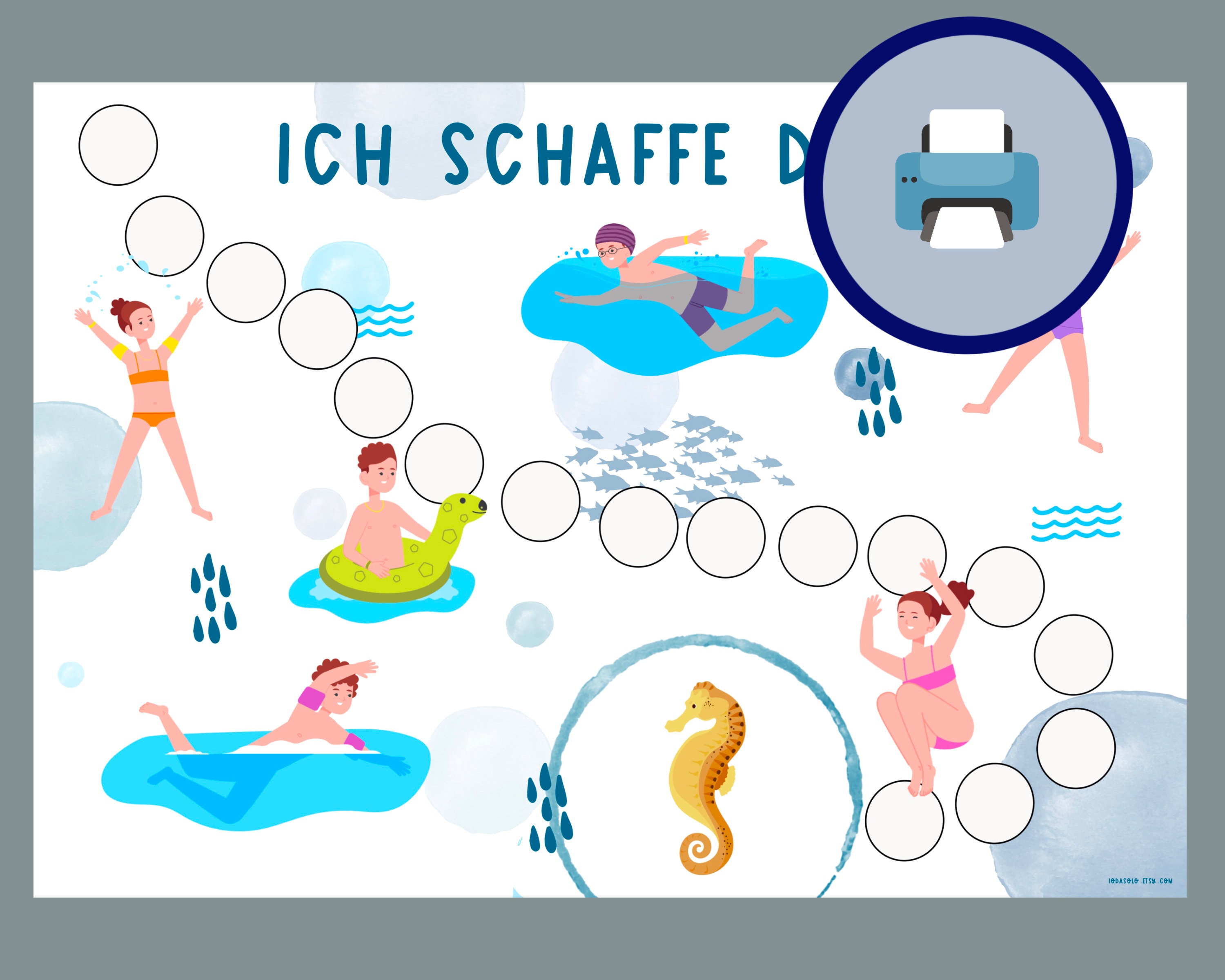 Reward Plan for Children, Reward Chart for Swimming, Reinforcement Plan ...