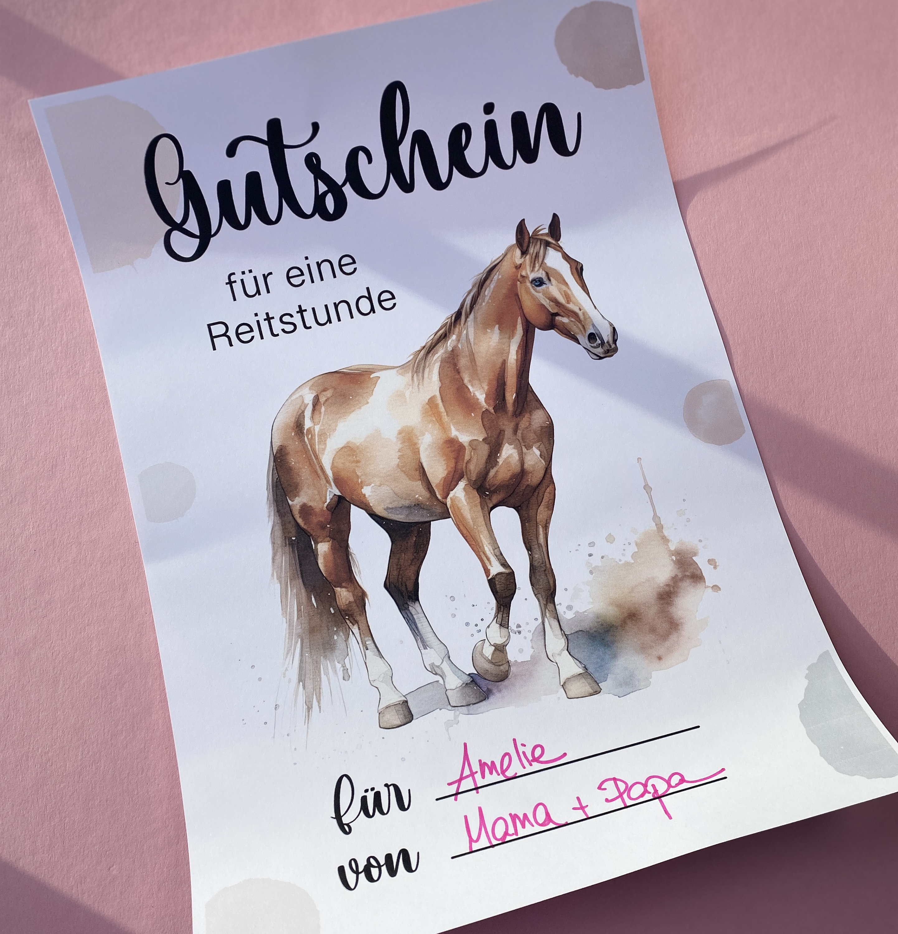 Gutschein Reiten Ausdrucken Gratis