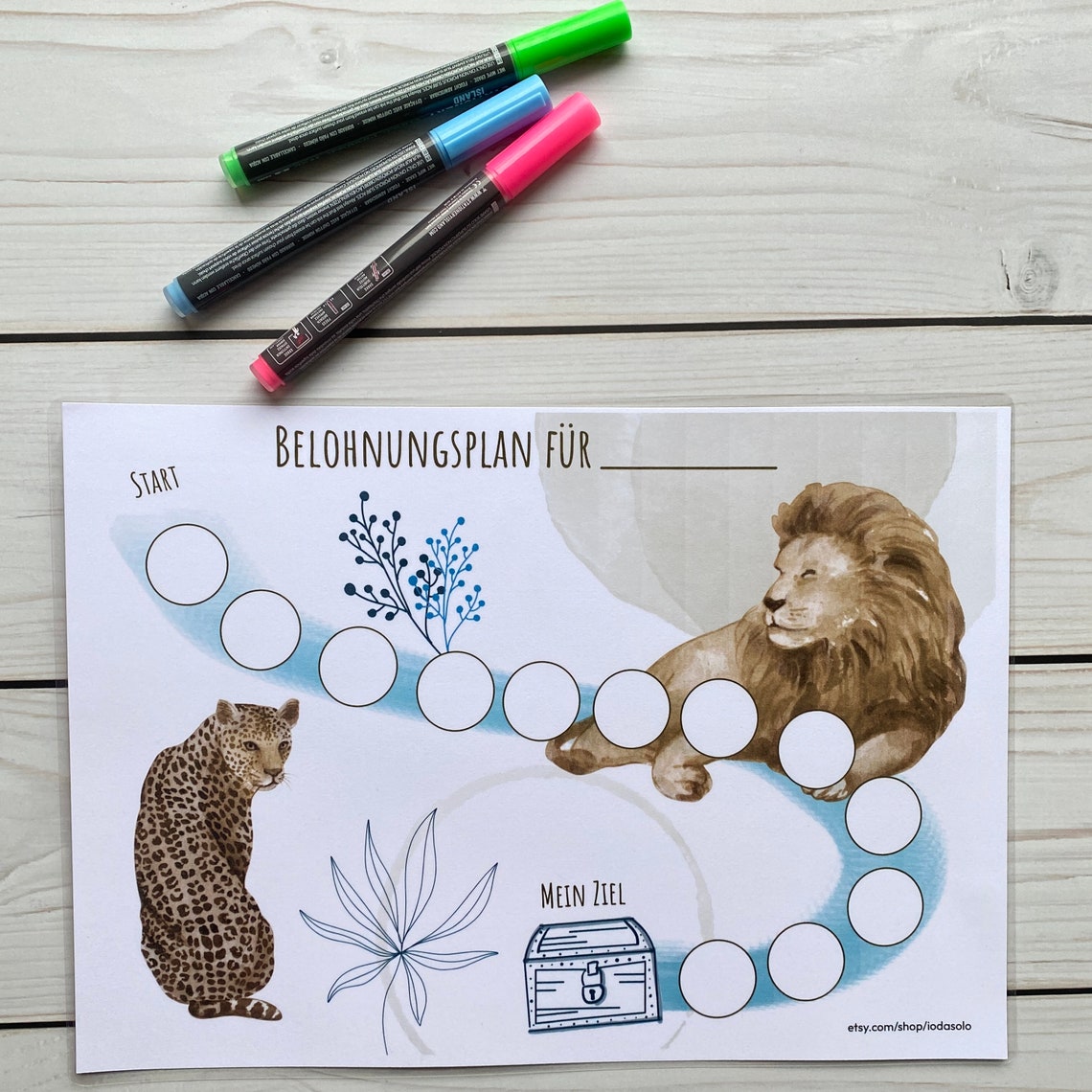 Belohnungstafel Kinder Belohnungsplan Montessori Belohnungssystem Kind ...