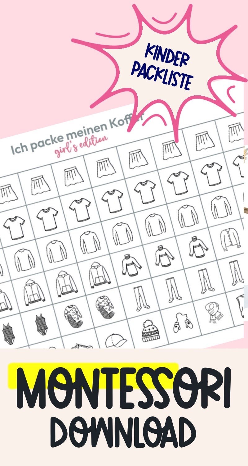 Packing List Children Montessori Packing List Vacation Pictures ...