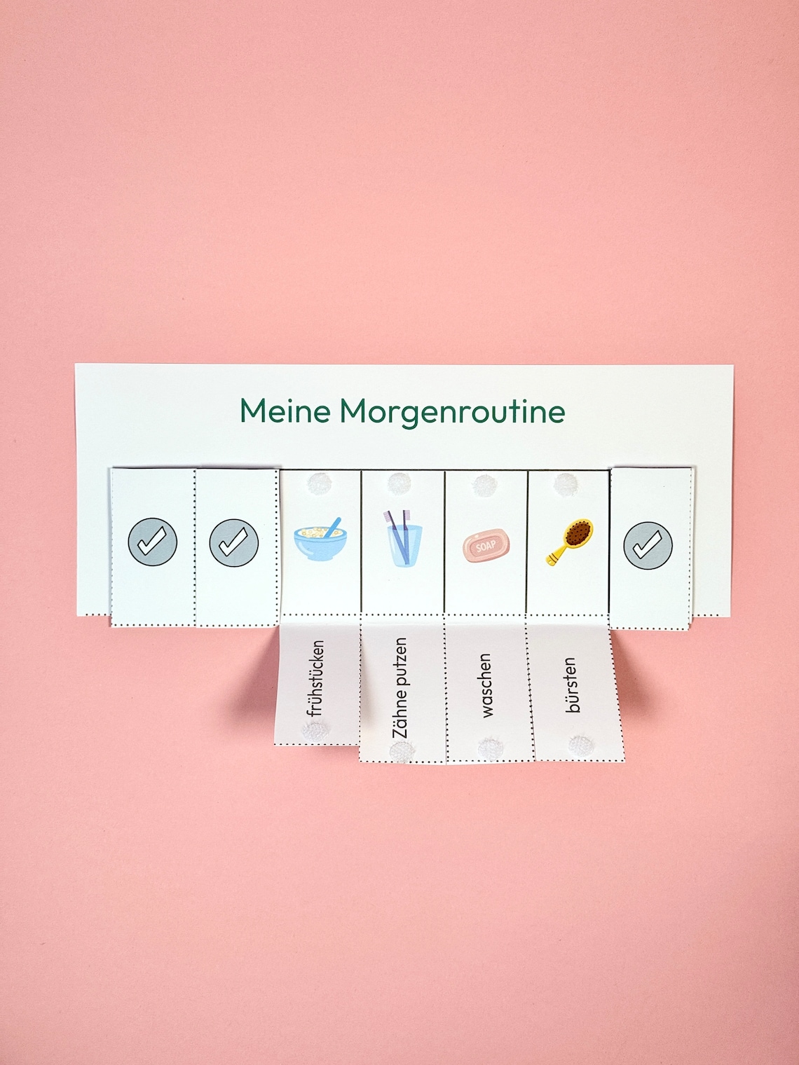 Morgenroutine Plan für Kinder zum abhaken Routineplaner Kleinkinder ...
