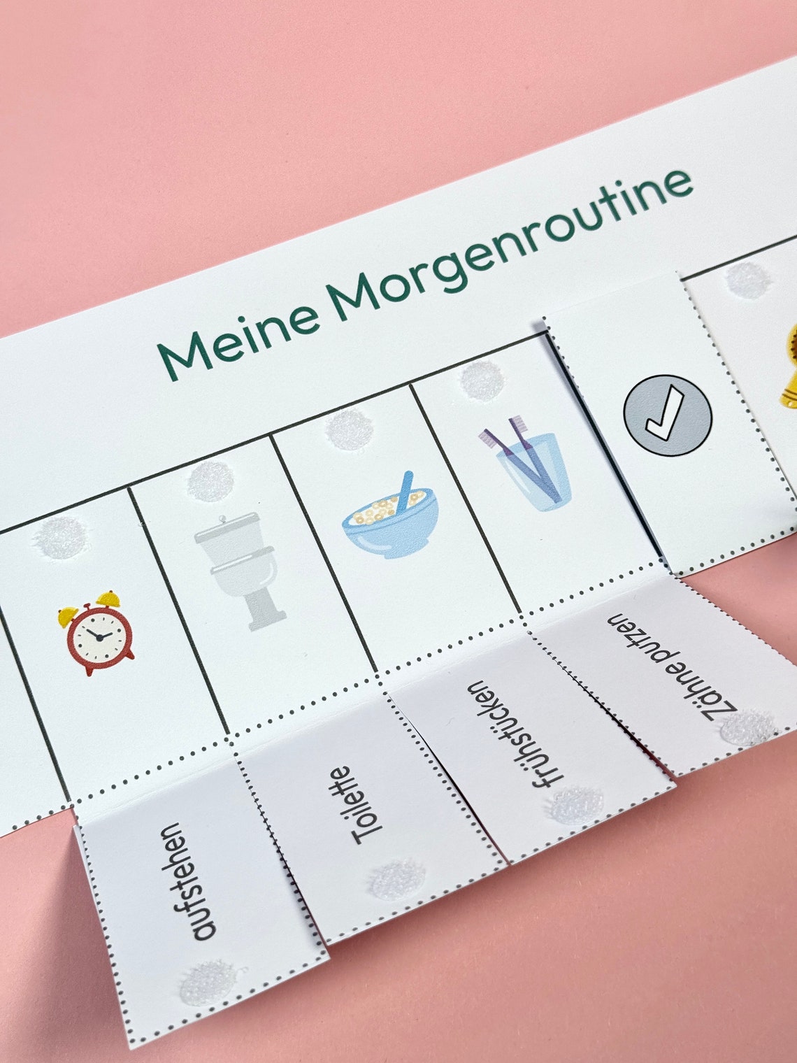 Morgenroutine Plan für Kinder zum abhaken Routineplaner Kleinkinder ...