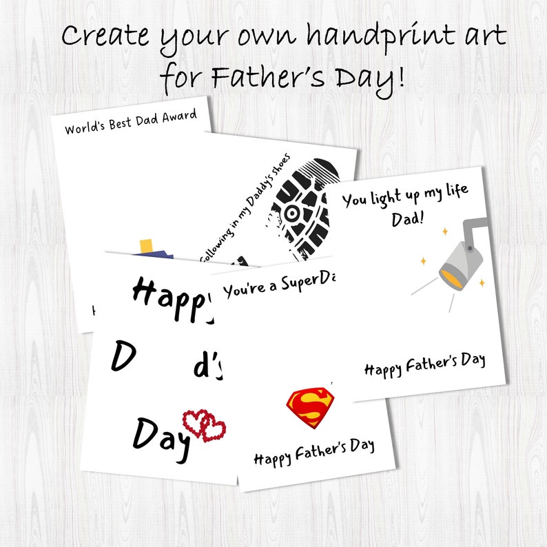 Father's Day Handprint Art Keepsake Memory Craft DIY - Etsy