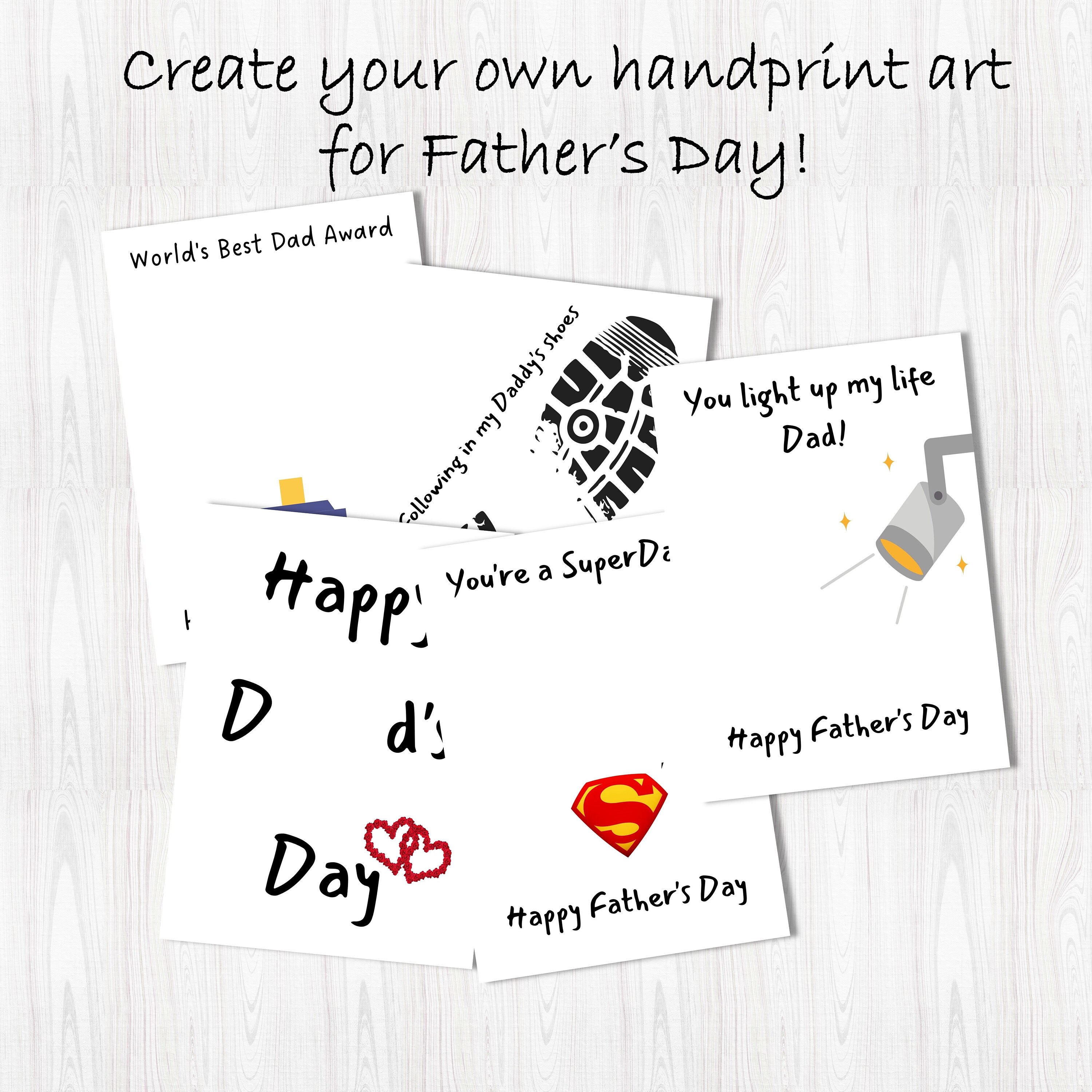 Father's Day Handprint Art Keepsake Memory Craft DIY - Etsy