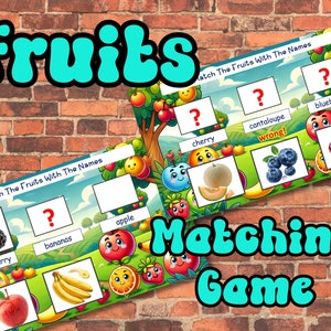 Powerpoint Games| Fruits Matching Game for Kids| Classroom Activities ...