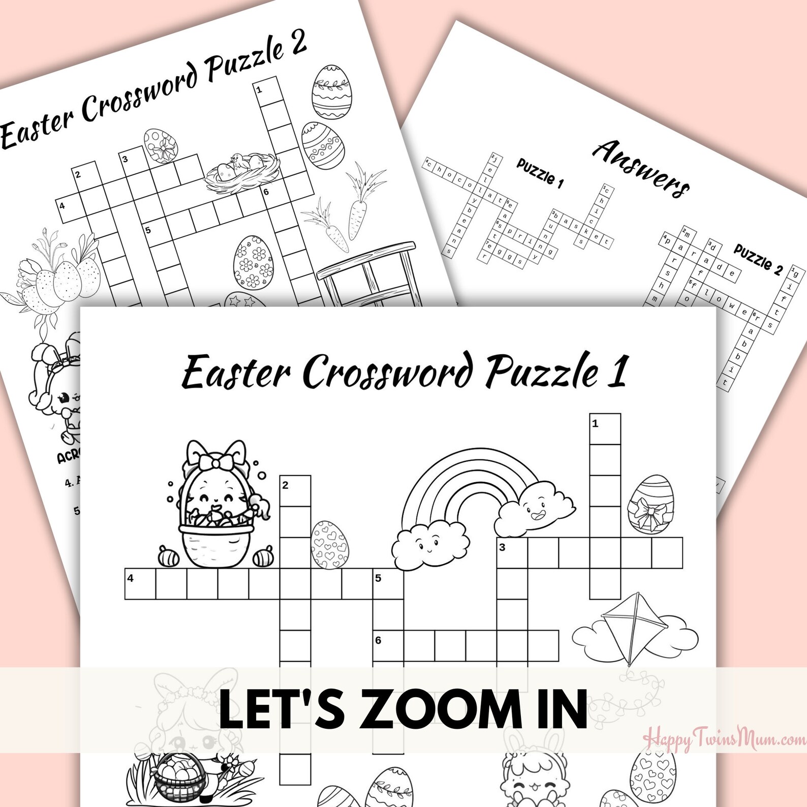 Easter Crossword Puzzles for Kids| Printable Easter Activity for Kids ...