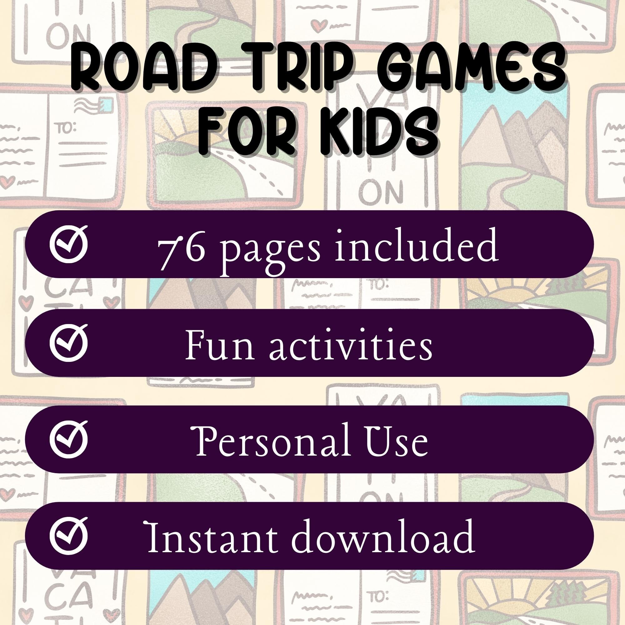 Road Trip Games for Kids | Road Trip Activities | Fun Activities ...