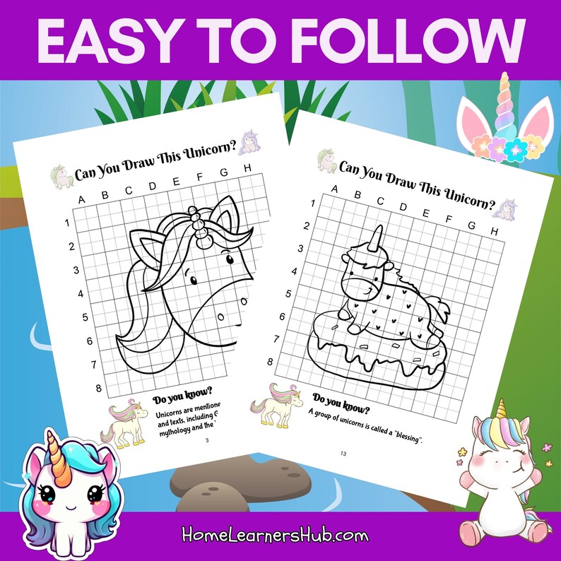 How to Draw Unicorns for Kids DIY Printables Classroom Activities ...