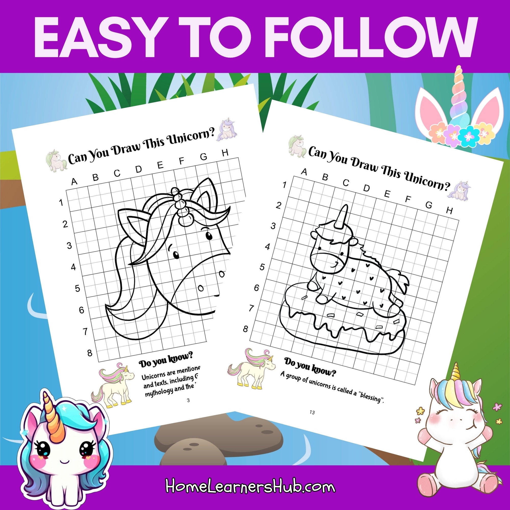 How to Draw Unicorns for Kids DIY Printables Classroom Activities ...