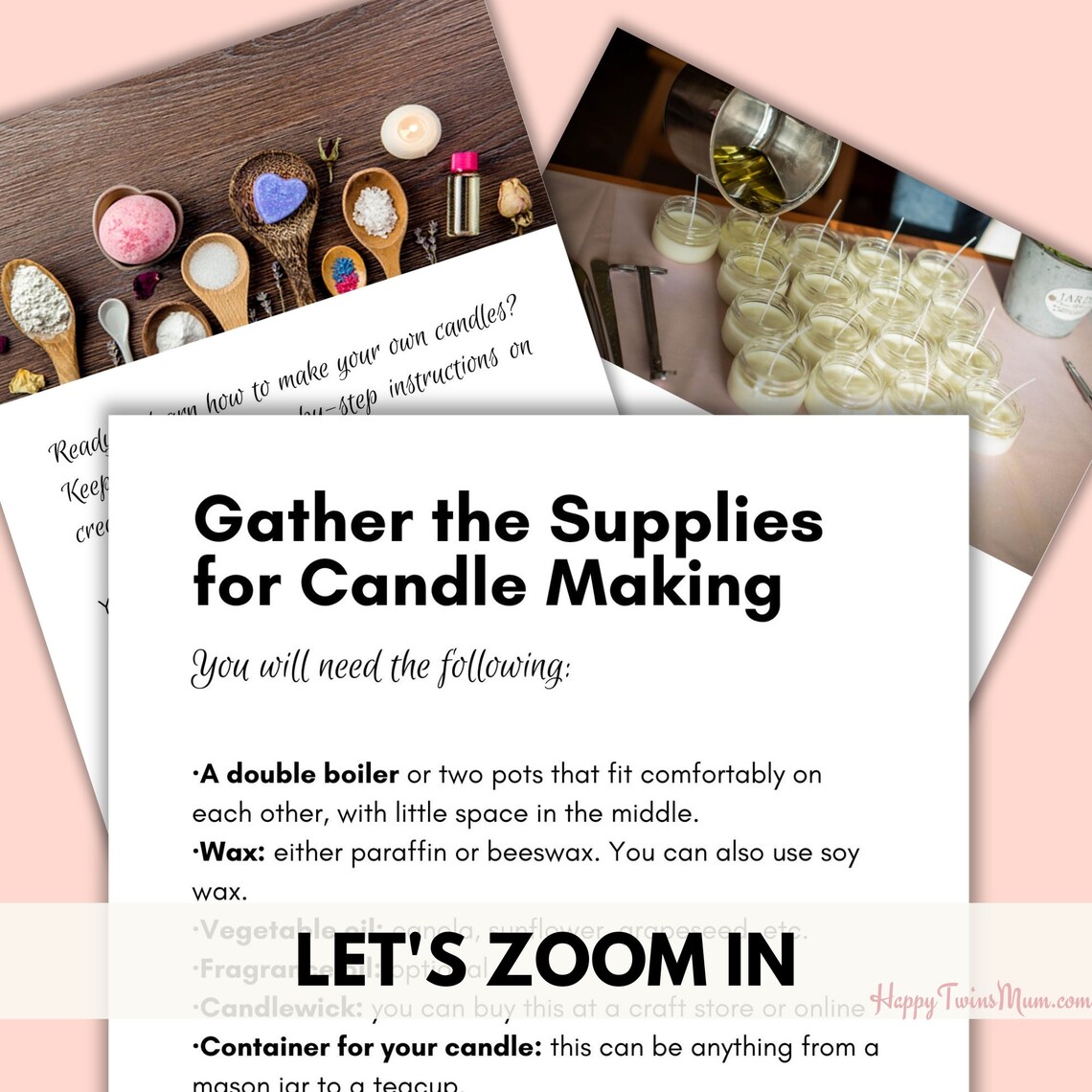 How to Make A Candle Printable | Printable Candle Recipe | Bonus ...