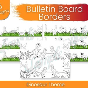 Classroom Bulletin Board Border Dinosaur Theme| Classroom Decor ...