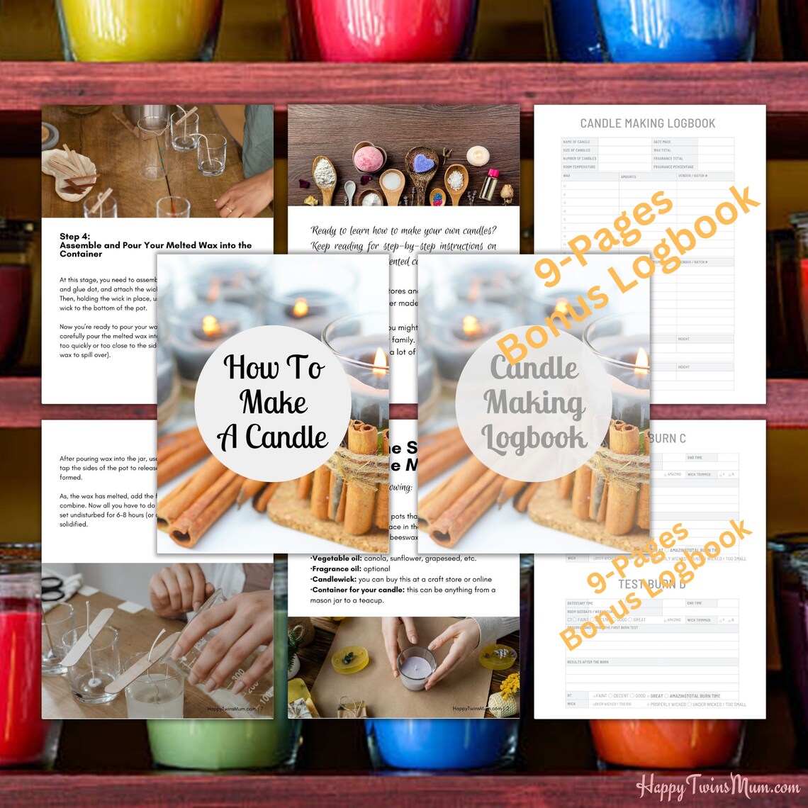 How to Make A Candle Printable | Printable Candle Recipe | Bonus ...