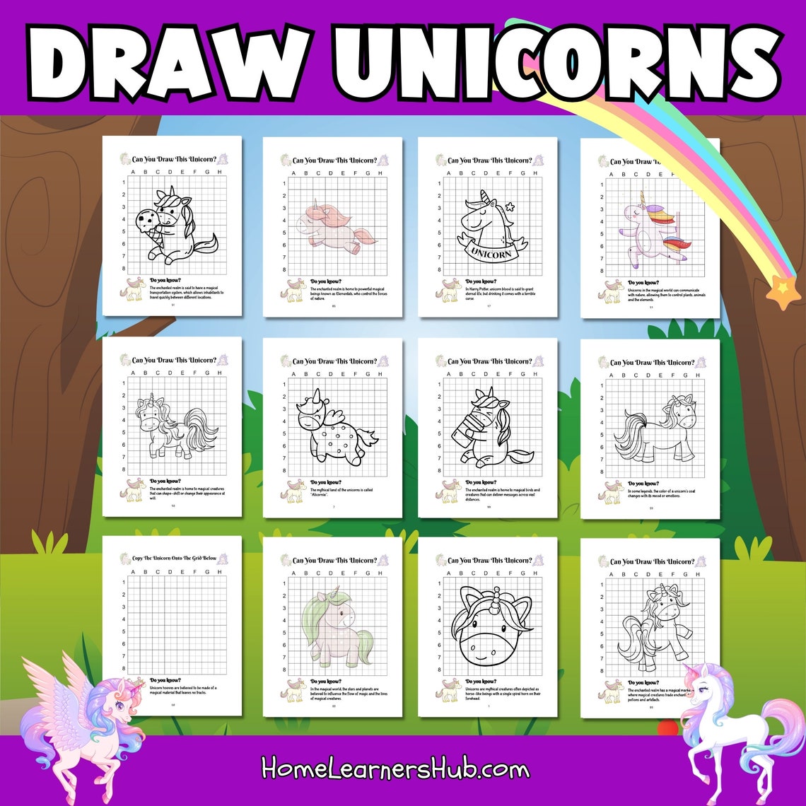 How to Draw Unicorns for Kids DIY Printables Classroom Activities ...