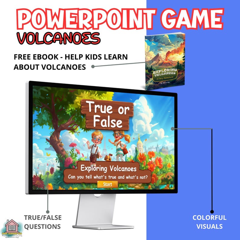Powerpoint Games for Kids| Volcano Activities | Self Directed Learning ...