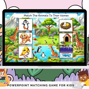 Powerpoint Games for Kids| Animals Habitats Matching Game| Classroom ...