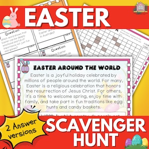 Easter Scavenger Hunt Printable | Educational Spring Activity | Around ...