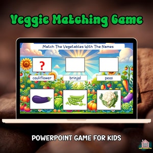 Powerpoint Games| Vegetables Matching Game for Kids| Classroom ...