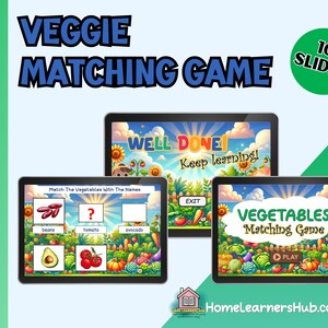 Powerpoint Games| Vegetables Matching Game for Kids| Classroom ...