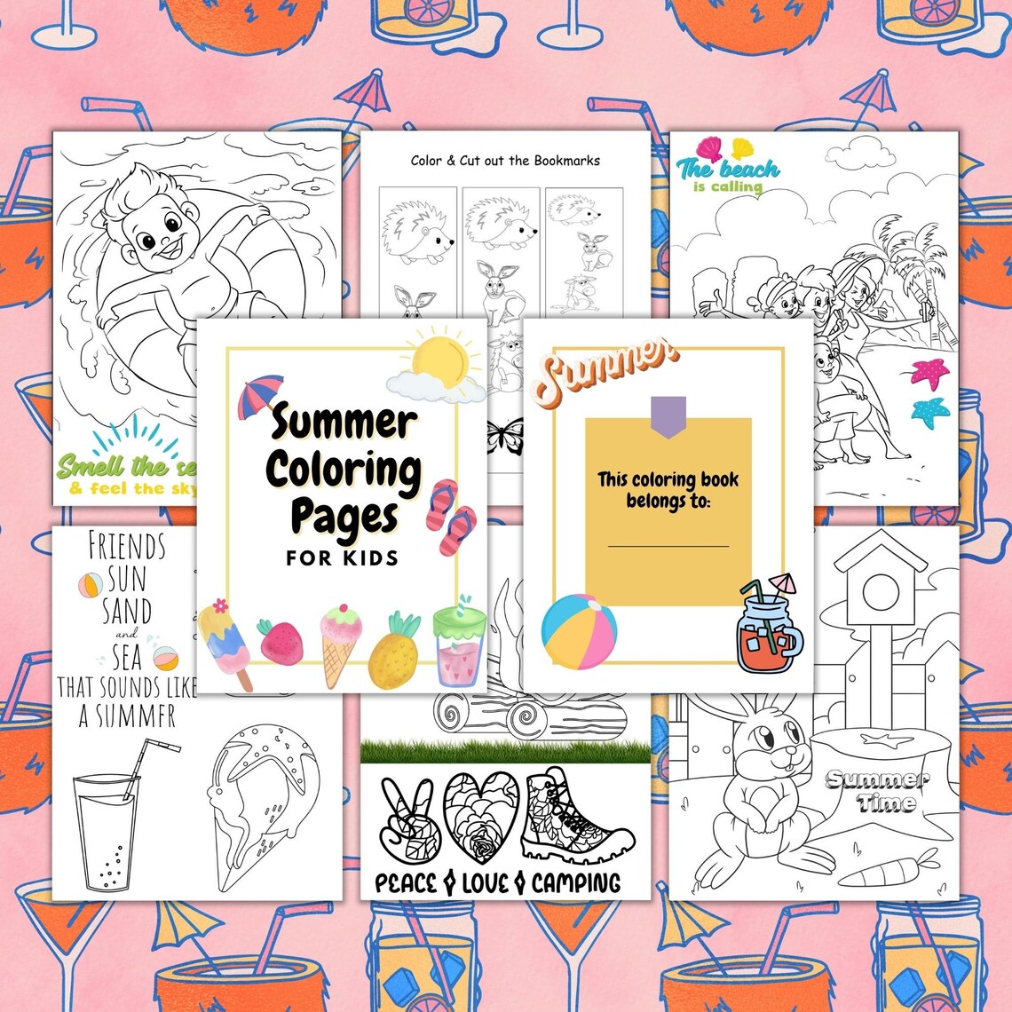 Summer Coloring Pages for Kids Printables 46 Summer Holiday Coloring ...