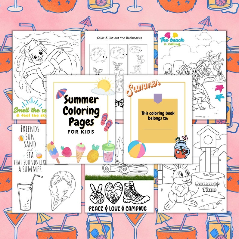 Summer Coloring Pages for Kids Printables 46 Summer Holiday Coloring ...