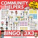 Community Helpers Bingo Cards 3x3 | Preschool & Kindergarten Activity ...