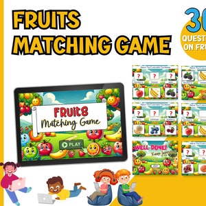 Powerpoint Games| Fruits Matching Game for Kids| Classroom Activities ...