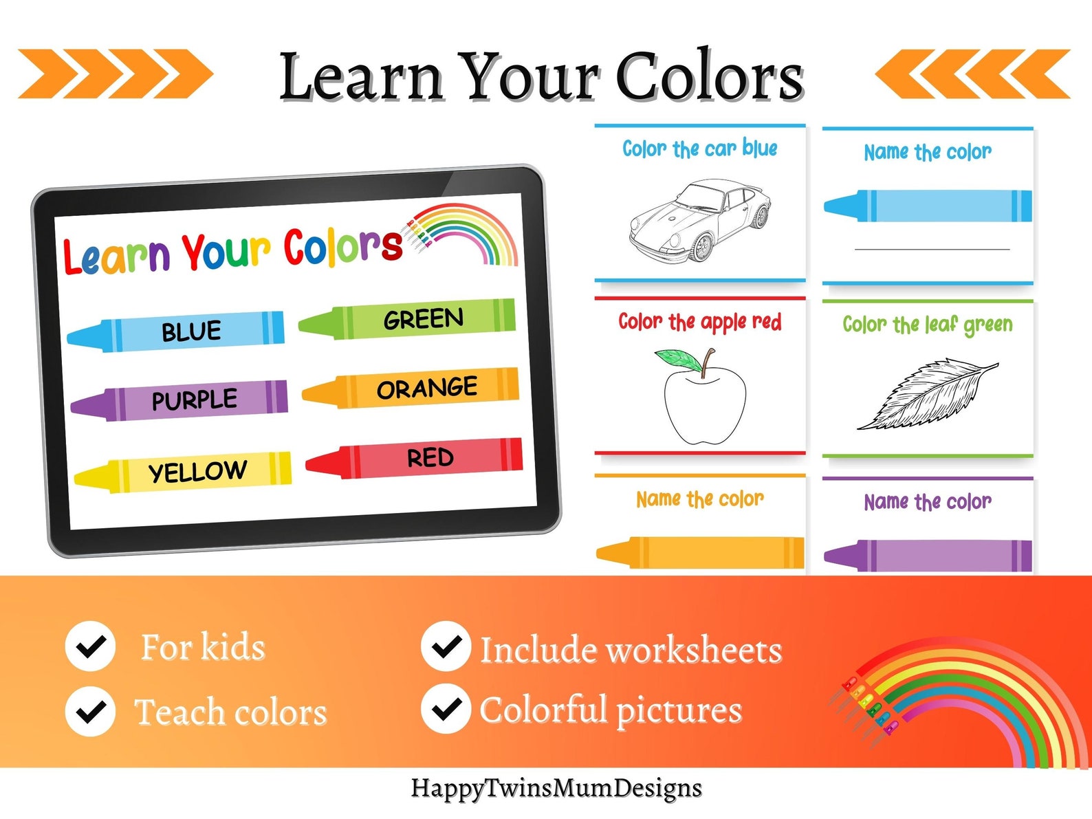 Learn Your Colors Busy Book| Learn Colors Binder| Kindergarten ...