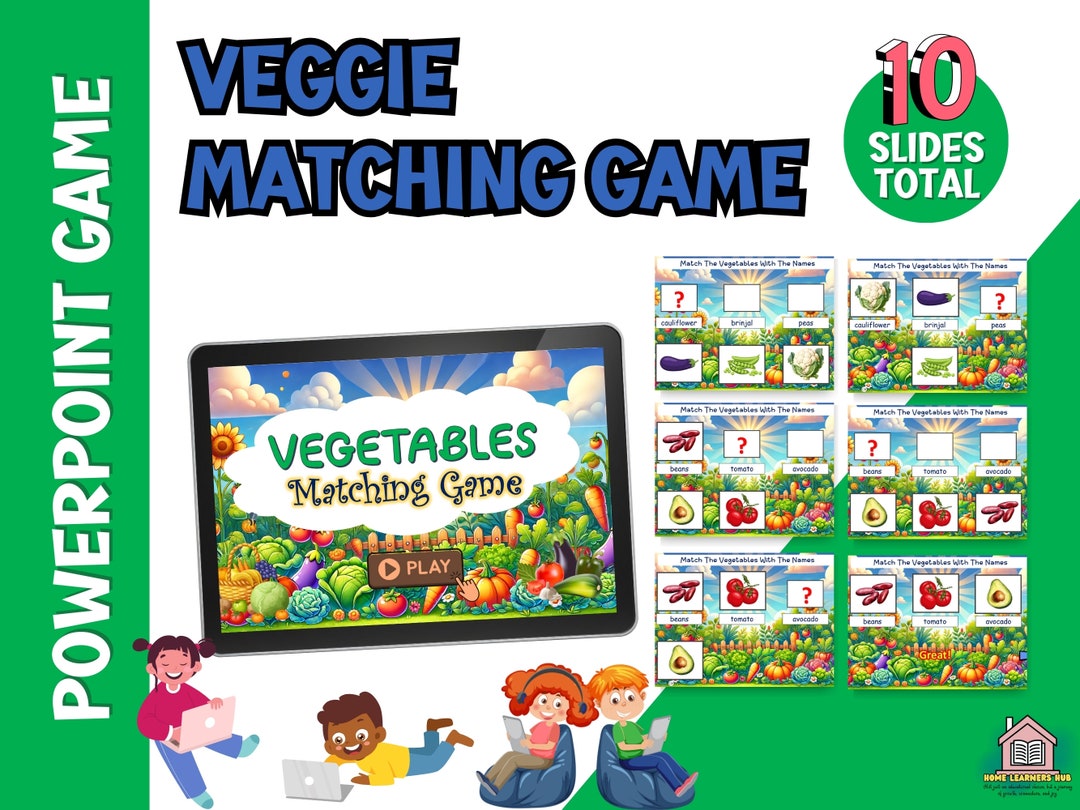 Powerpoint Games| Vegetables Matching Game for Kids| Classroom ...