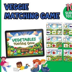 Powerpoint Games| Vegetables Matching Game for Kids| Classroom ...