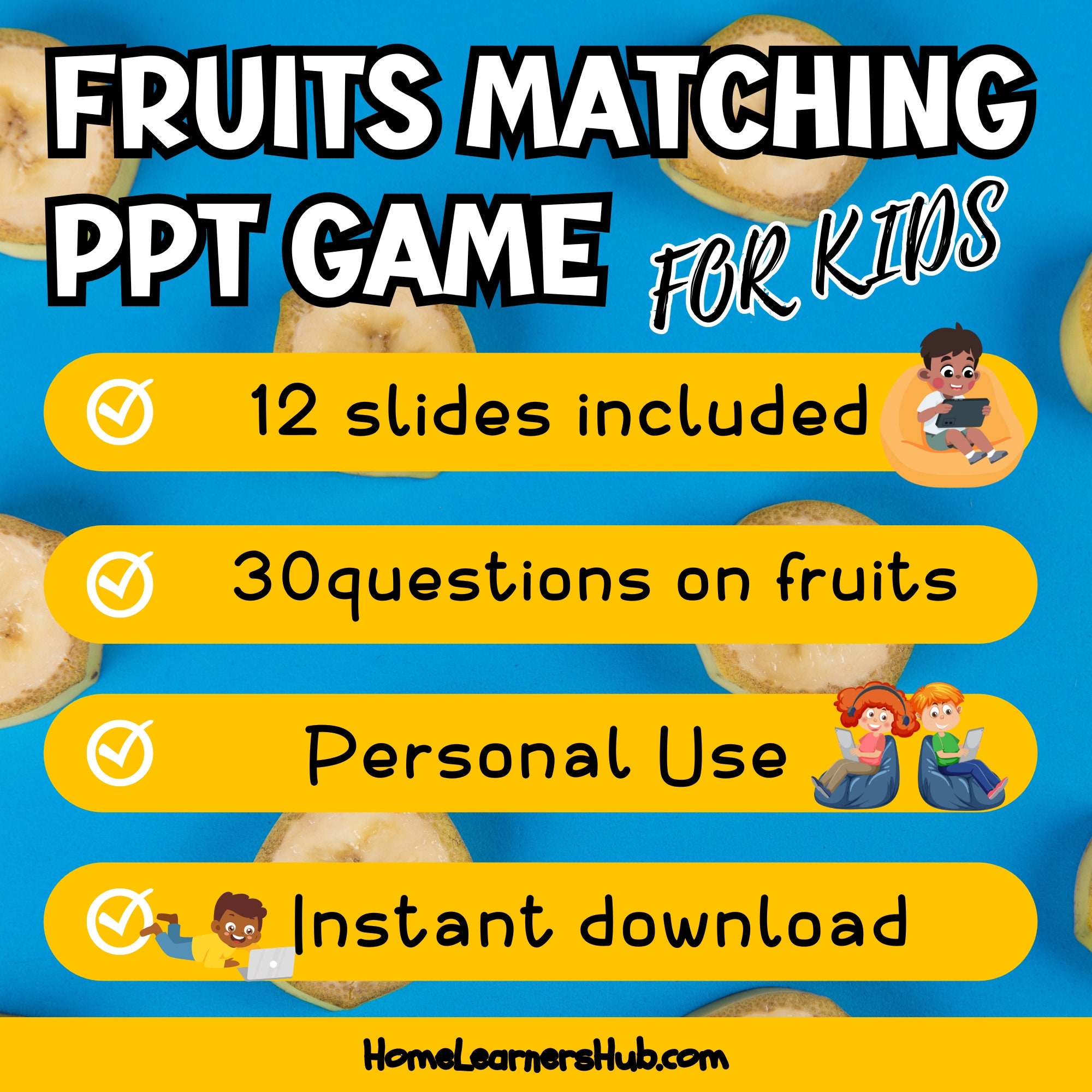 Powerpoint Games| Fruits Matching Game for Kids| Classroom Activities ...