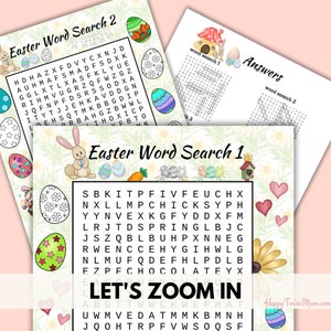Easter Word Search Printable| Easter Activity for Kids and Adults ...