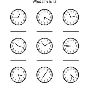 Telling Time Worksheets Learning Activity Book for Kids - Etsy Canada