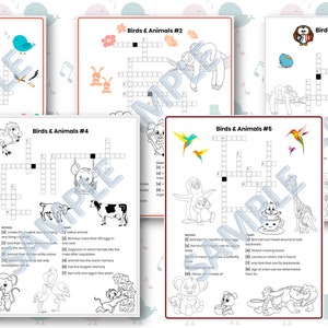 Crossword Puzzles for Kids| Birds and Animals| Word Game| Brain Game ...