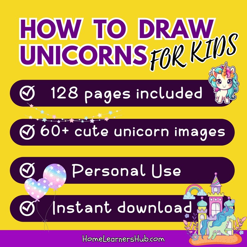 How to Draw Unicorns for Kids DIY Printables Classroom Activities ...