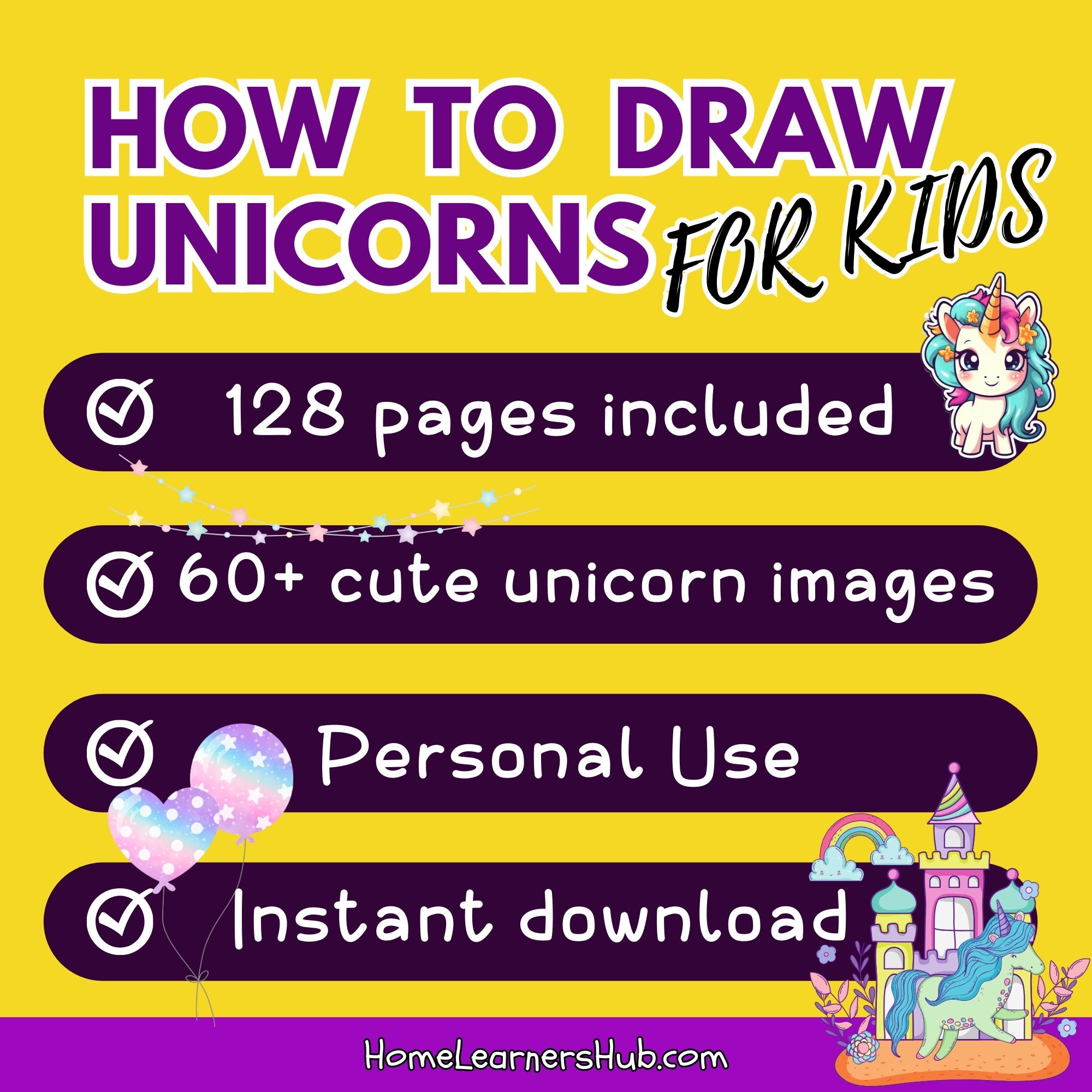 How to Draw Unicorns for Kids DIY Printables Classroom Activities ...