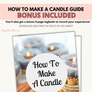 How to Make A Candle Printable | Printable Candle Recipe | Bonus ...