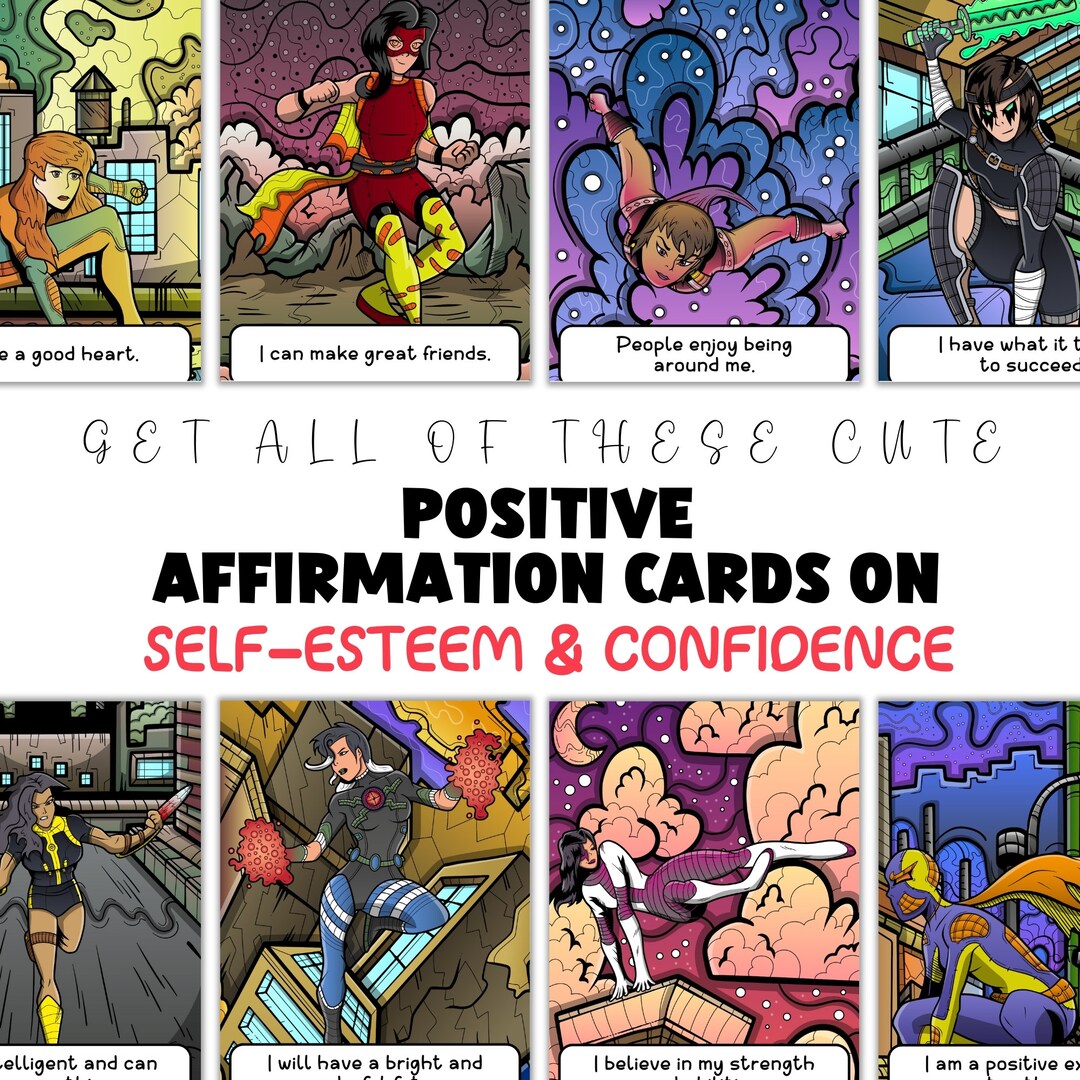 Positive Affirmation Cards for Kids SEL for Self Esteem and Confidence ...