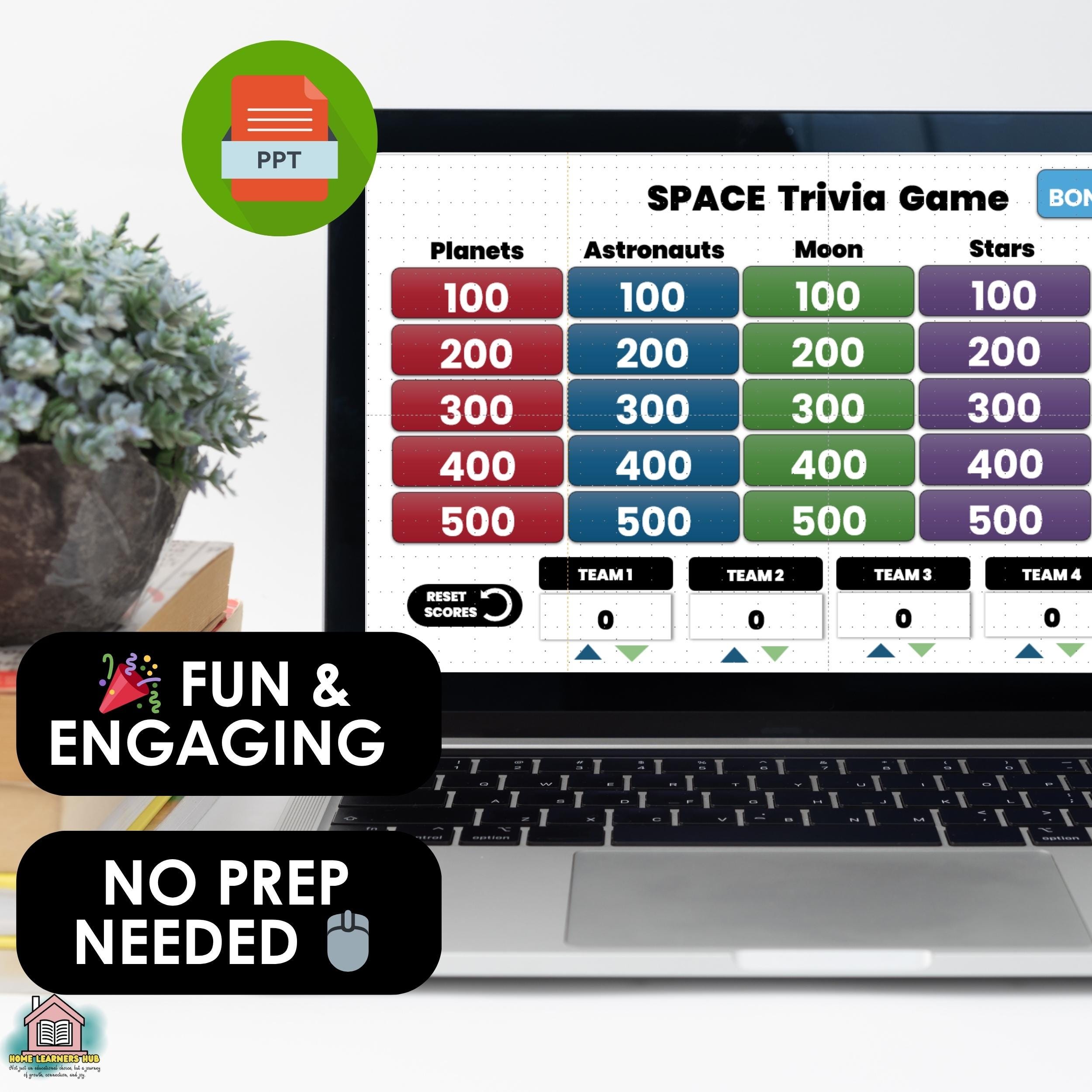 Space Trivia Powerpoint Gameshow | Interactive Powerpoint | Science ...