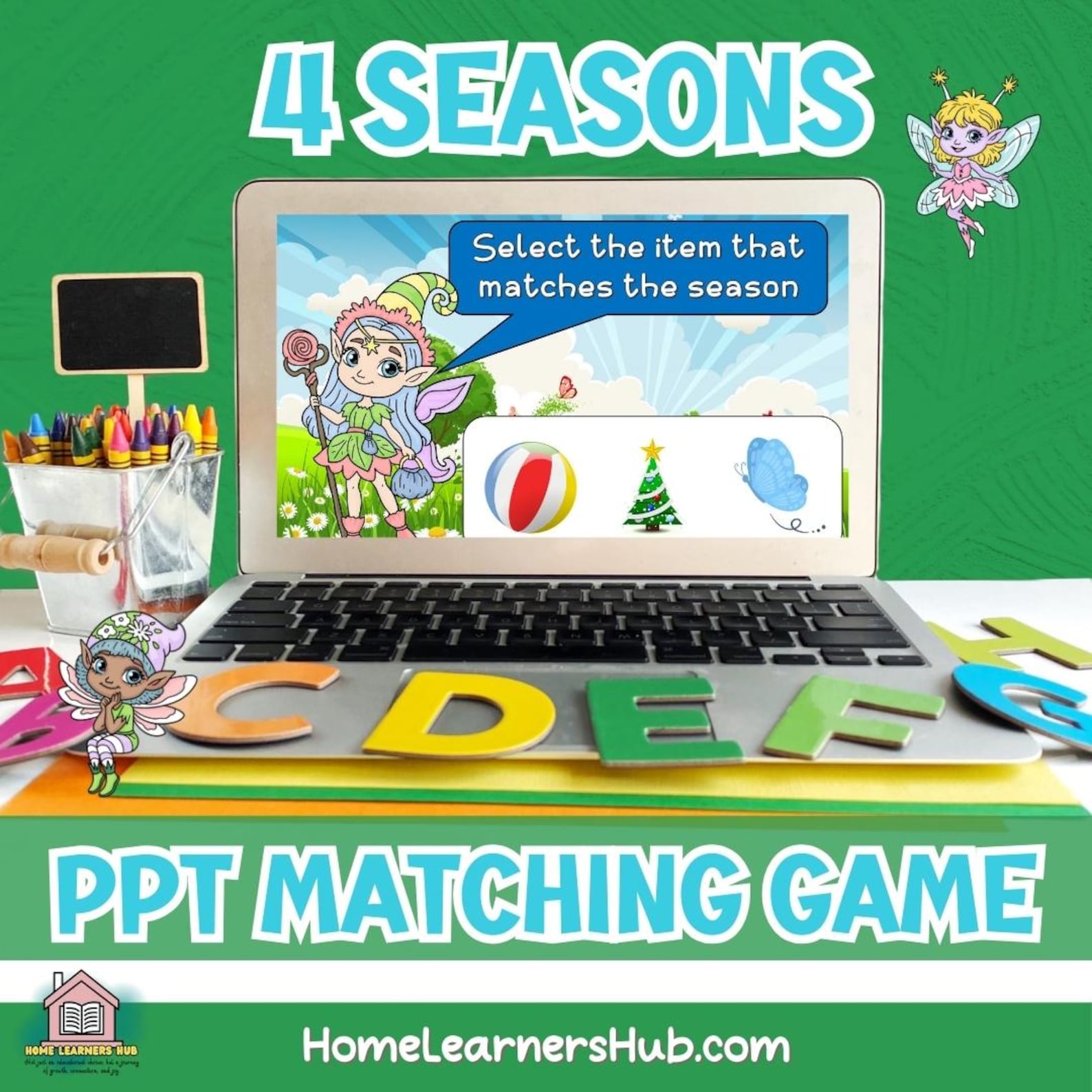 Powerpoint Games for Kids| 4 Seasons Matching Game| Classroom ...