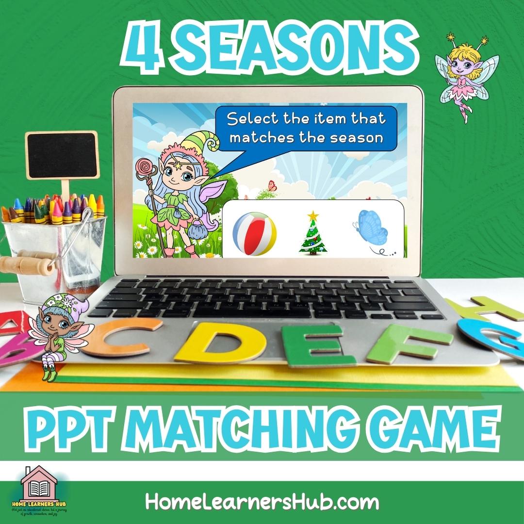 Powerpoint Games for Kids| 4 Seasons Matching Game| Classroom ...