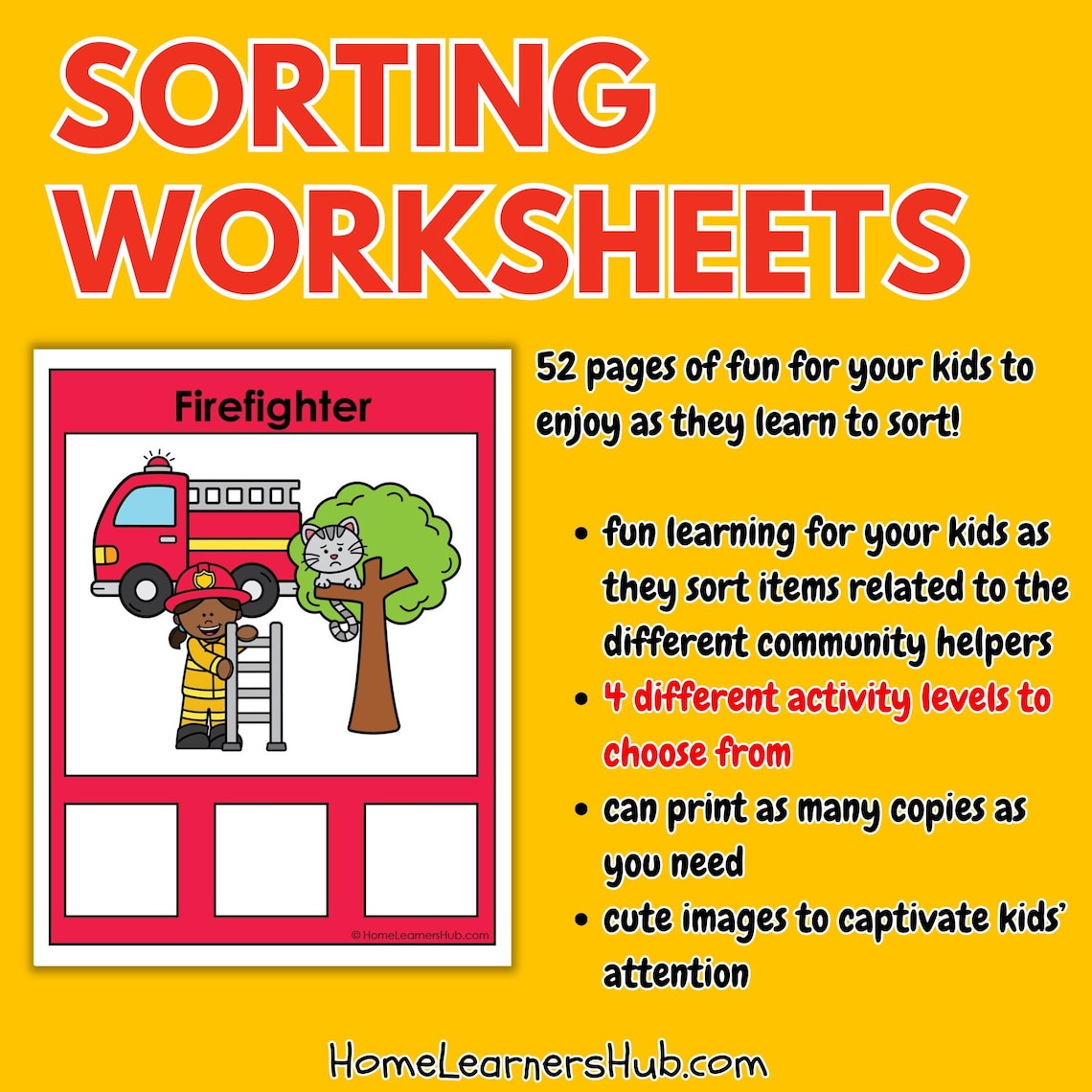 Community Helpers Sorting Worksheets | Preschool & Kindergarten ...