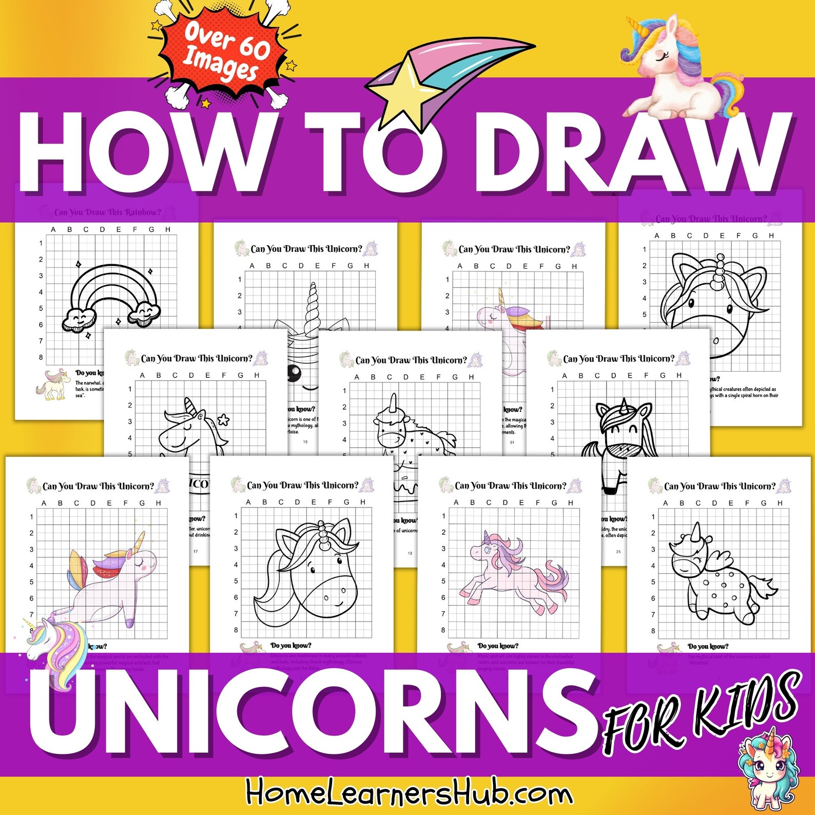How to Draw Unicorns for Kids| DIY Printables| Classroom Activities ...