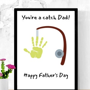 Father's Day Handprint Art | Keepsake Memory Craft DIY Card | Father's ...
