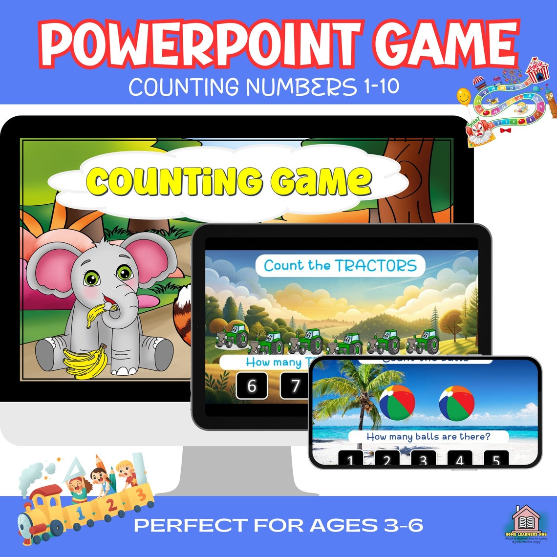 Powerpoint Games for Kids| Math Counting Game| Classroom Activities ...