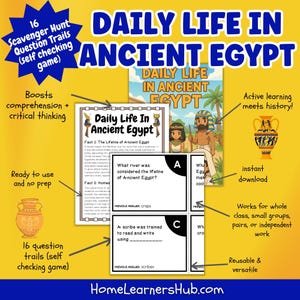 Ancient Egypt Scavenger Hunt Game | Printable History Activity ...