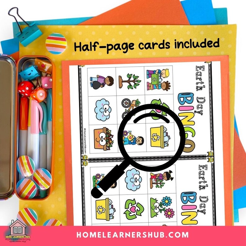 Earth Day Bingo Game for Kids | Printable 3x3 Bingo Cards | Earth Day ...