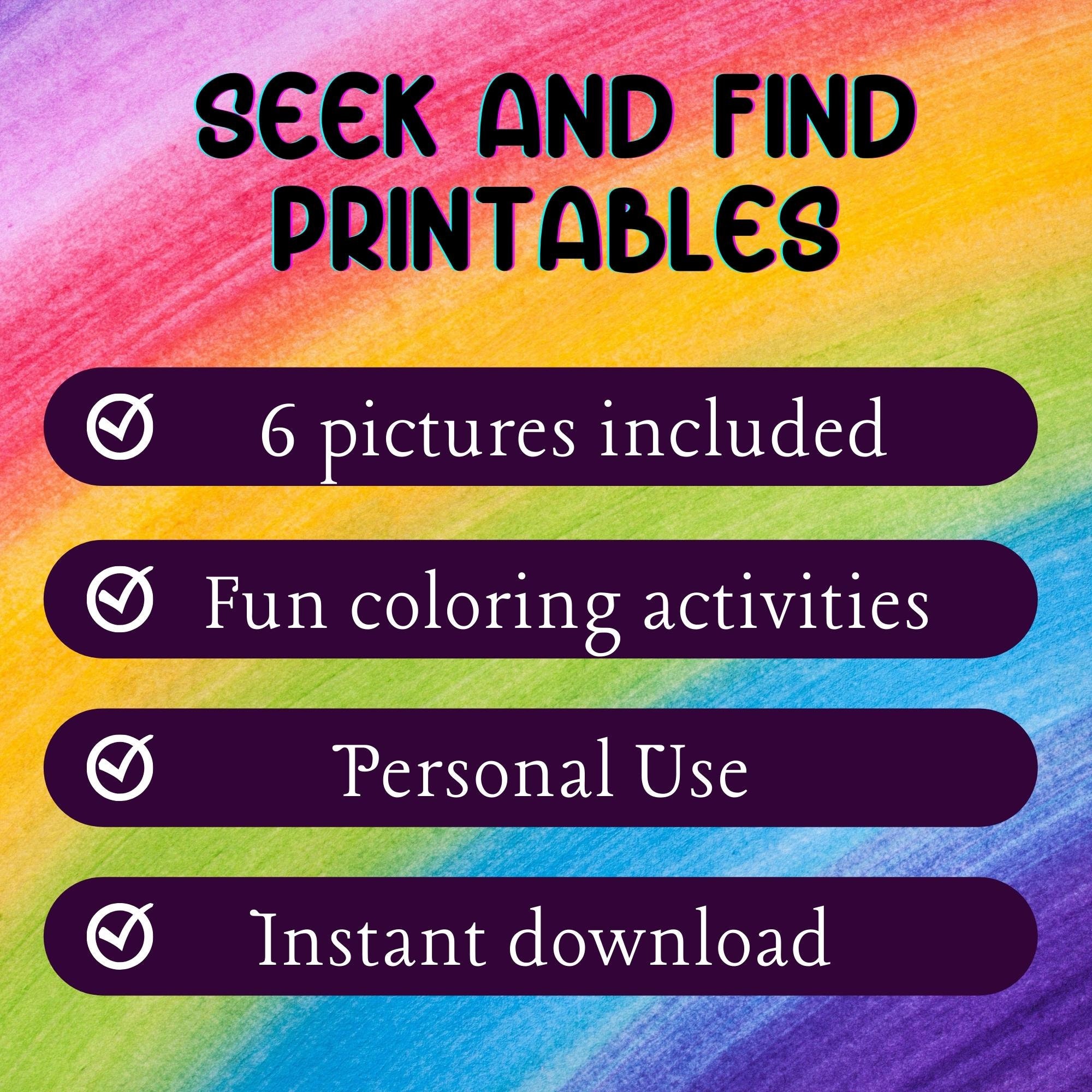 Seek and Find Printables for Kids 2-4 | Hidden Objects for Kids ...