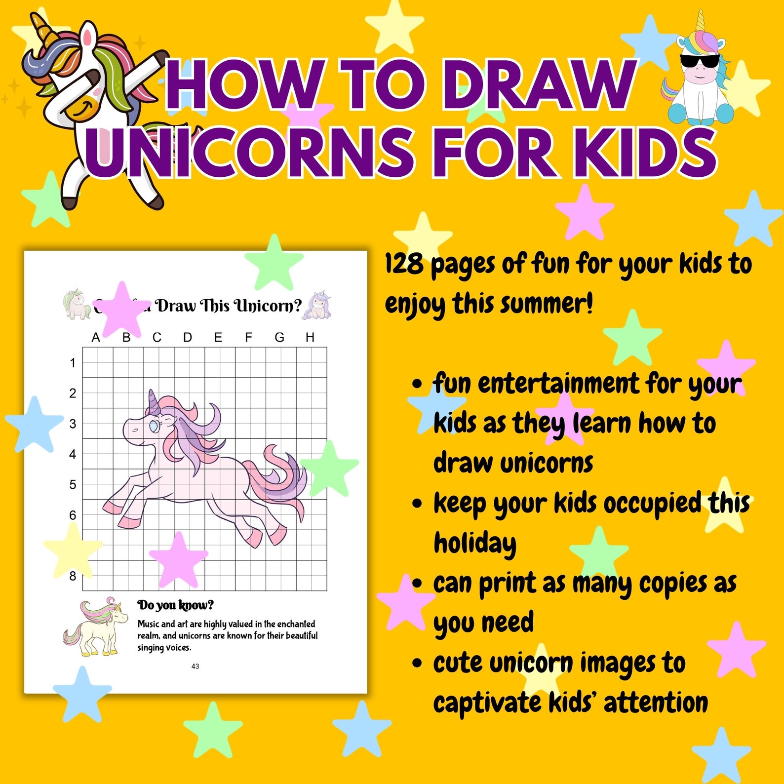 How to Draw Unicorns for Kids DIY Printables Classroom Activities ...