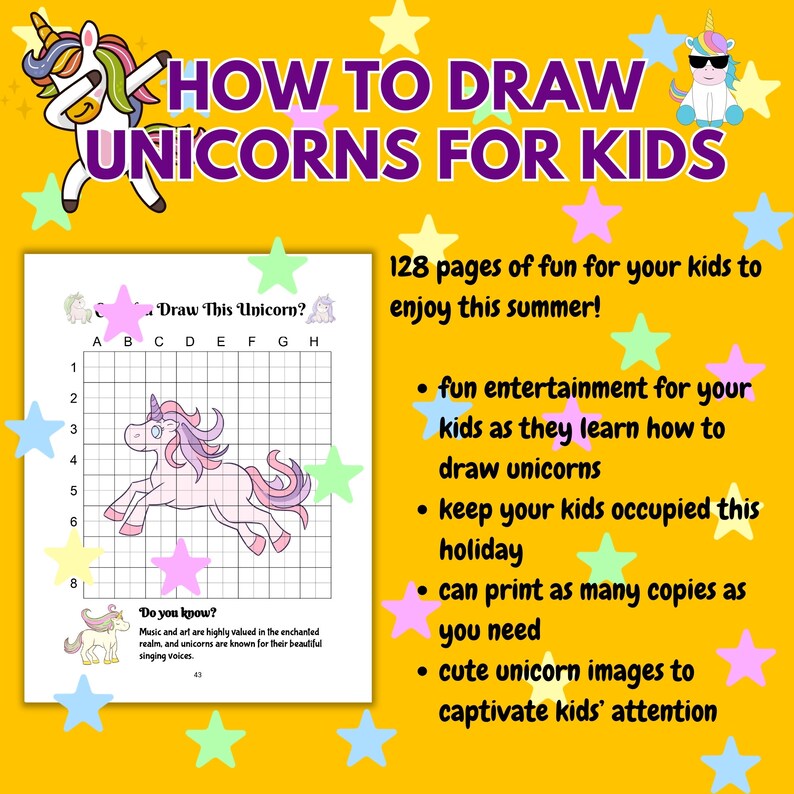 How to Draw Unicorns for Kids DIY Printables Classroom Activities ...